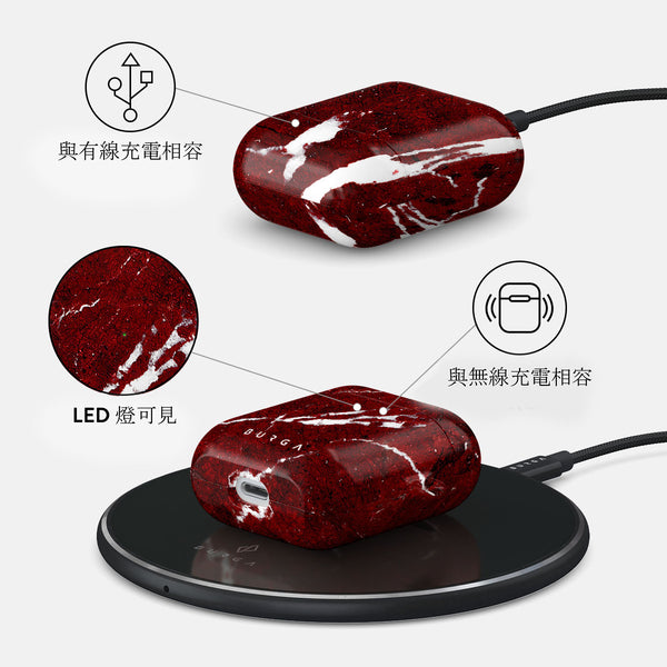 Iconic Red Ruby - Airpod 耳機殼 | BURGA